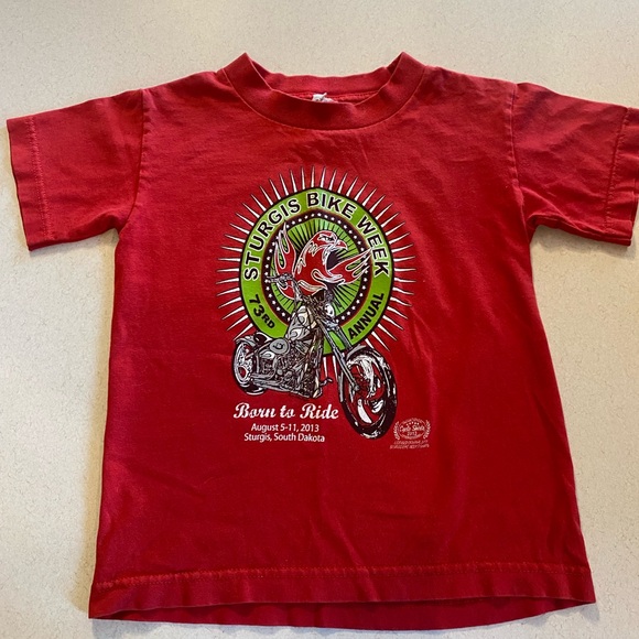 Shirts & Tops | Sturgis Bike Week Red Kids Tshirt | Poshmark